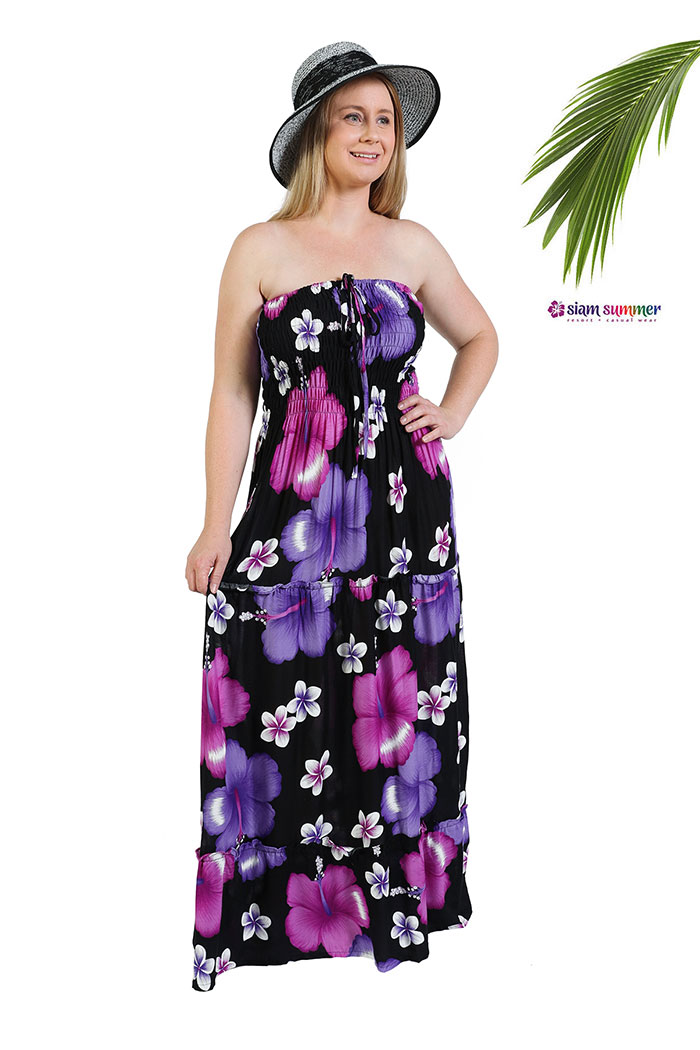 Long Two Step Dress - Siam Summer - Wholesale Resort and Casual Clothing