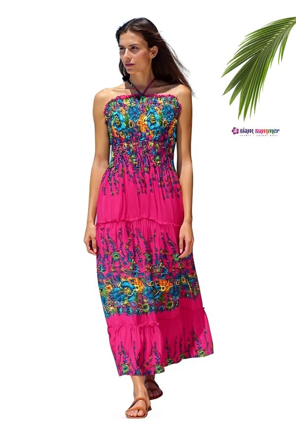Long Two Step Dress - Siam Summer - Wholesale Resort and Casual Clothing